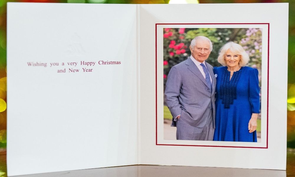 King and queen of England reveal their royal Christmas card